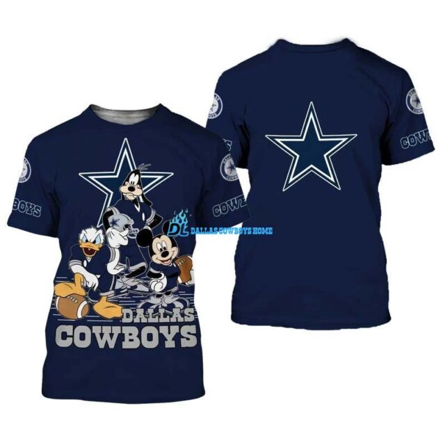 Dallas Cowboys cartoon friends custom t shirt - Dallas Cowboys Home