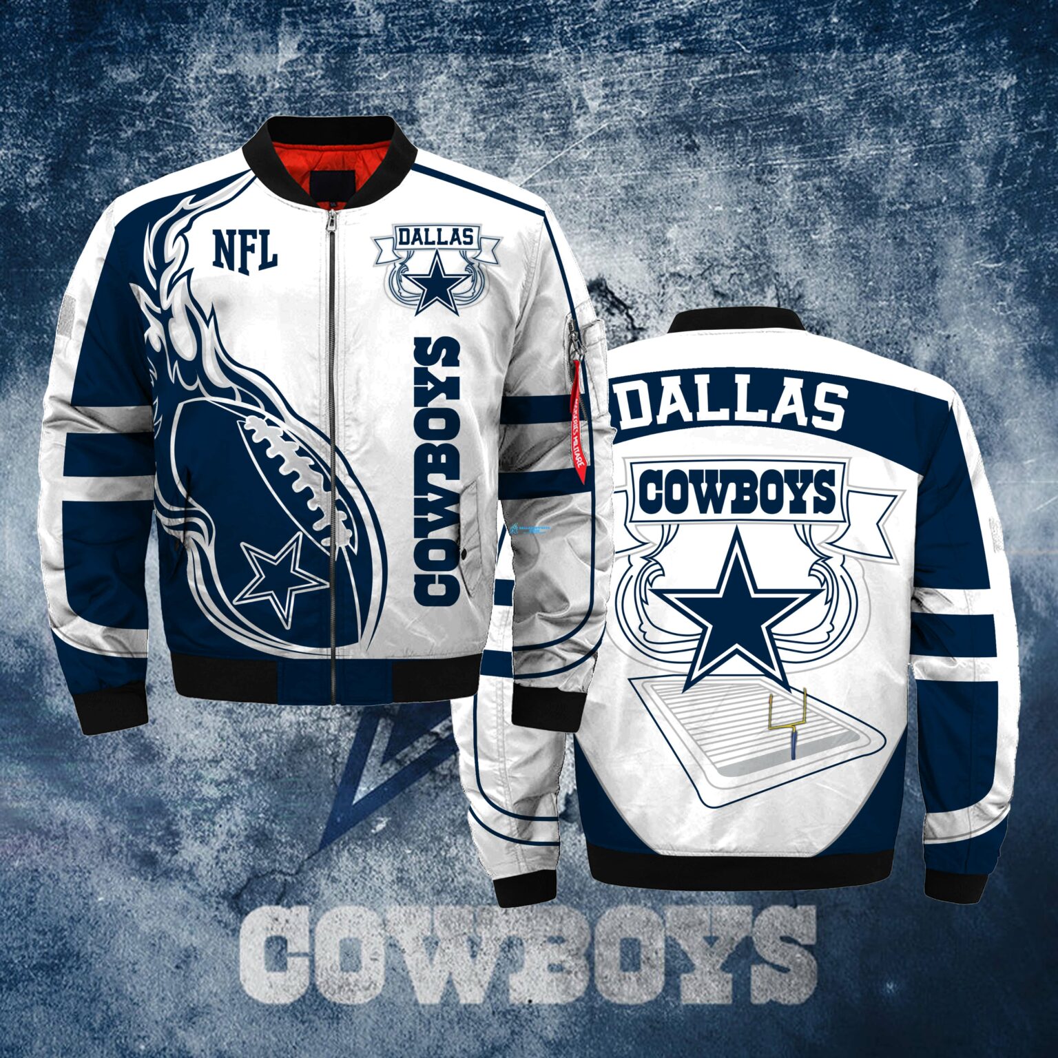 Dallas Cowboys Leather Championship Jacket - Dallas Cowboys Home